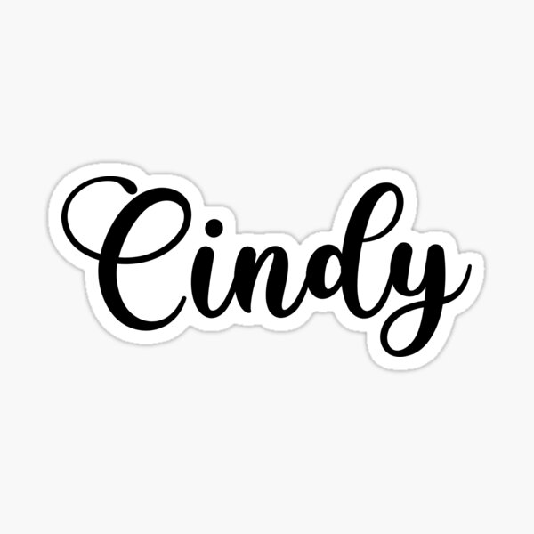 "Cindy Name - Handwritten Calligraphy" Sticker for Sale by YelenaStore ...