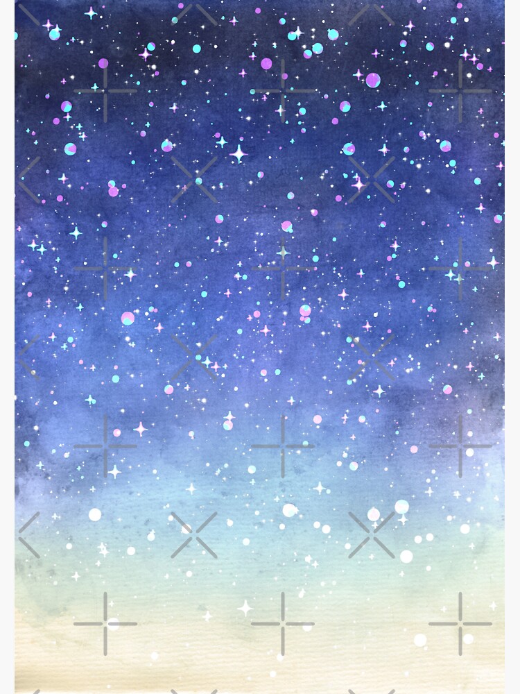 "Starry Sky Galaxy Watercolor Night Sky" Sticker for Sale by ...
