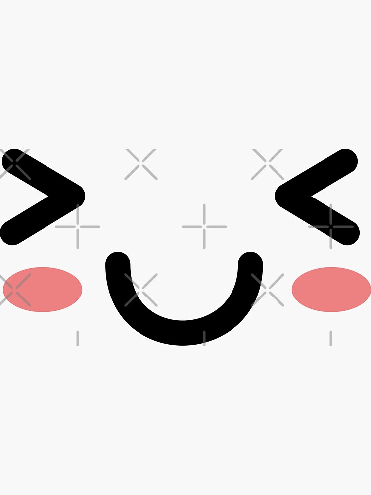 "Kawaii Face" Sticker for Sale by biznetq | Redbubble