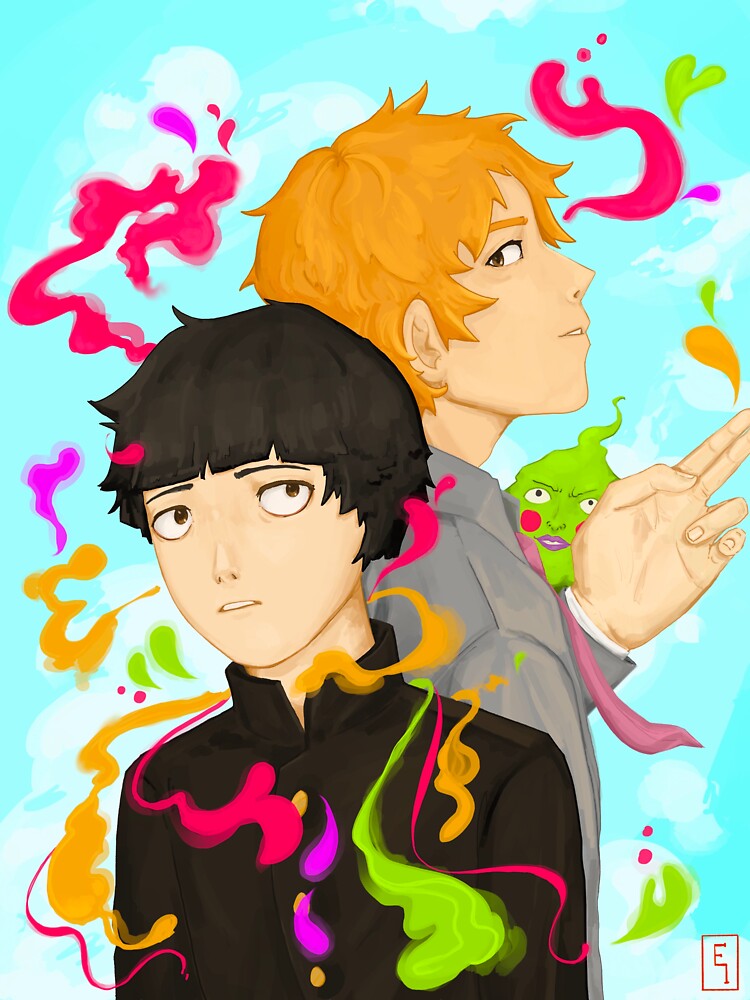 "MP100 Fanart by Elyartwork" Sticker for Sale by elyartwork | Redbubble