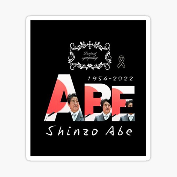 "R.I.P Shinzo Abe" Sticker for Sale by MayaCarrC | Redbubble