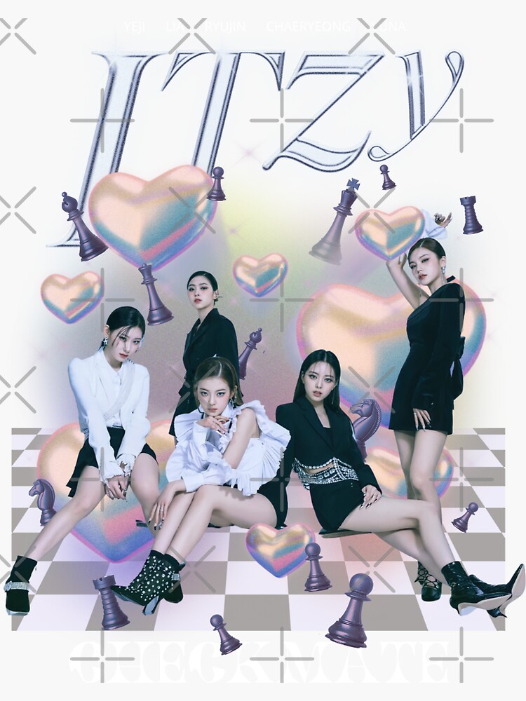 "ITZY "Checkmate"" Sticker for Sale by bcm1996manila | Redbubble