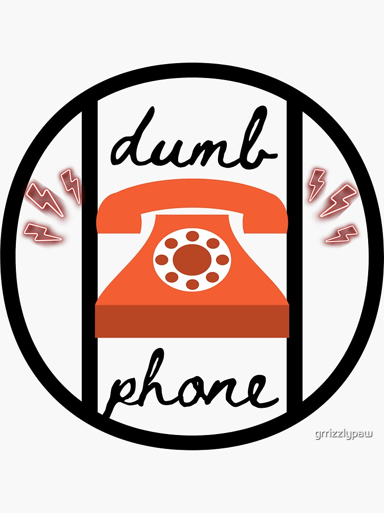 "Dumb Phone Nostalgic Graphic" Sticker for Sale by grrizzlypaw | Redbubble