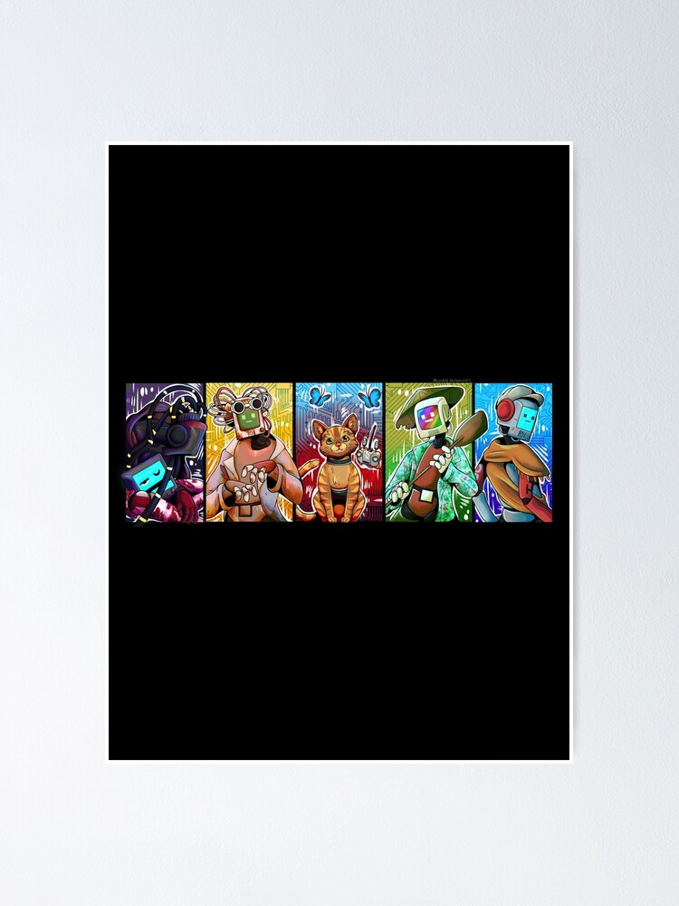 "Stray Game Characters So Cute" Poster for Sale by ClothingTX | Redbubble