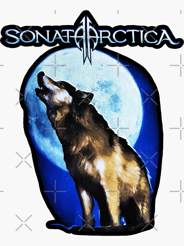 "wolfie on full moon" Sticker for Sale by Rach1958 | Redbubble