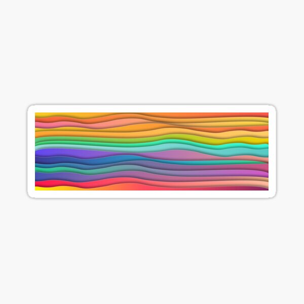 "WAvy LiNes" Sticker for Sale by teaandtoast | Redbubble