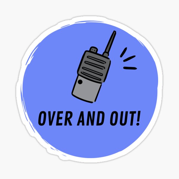 "Byler "over and out" blue" Sticker by SCENIC-SUNSETS | Redbubble