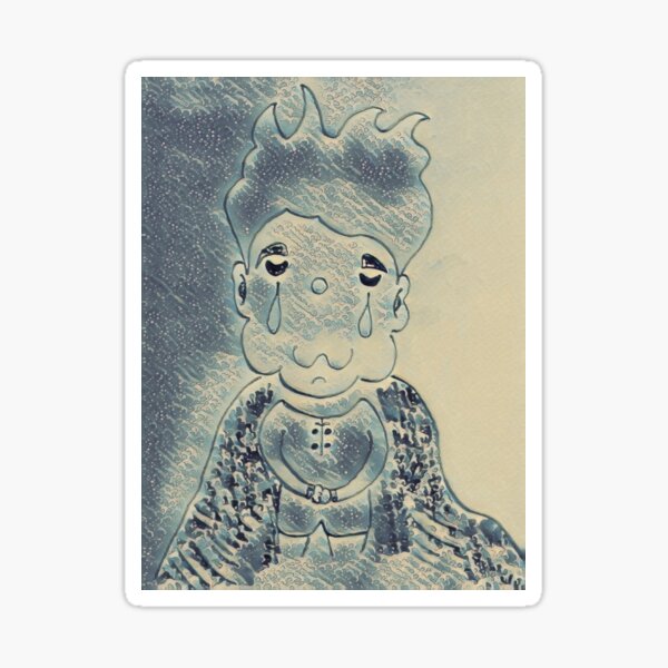 "Sad little man,grey " Sticker for Sale by Dantezander123 | Redbubble