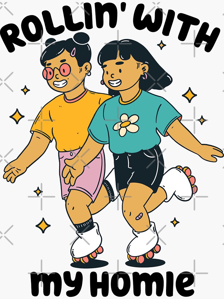 "Rollin' with my Homie " Sticker for Sale by hemantarora | Redbubble
