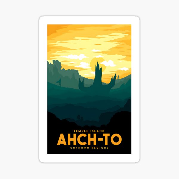"Temple Island Ahch To" Sticker for Sale by webbzandra | Redbubble