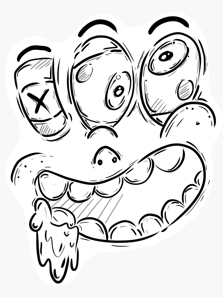 "goofy funny face" Sticker for Sale by coolprofile | Redbubble