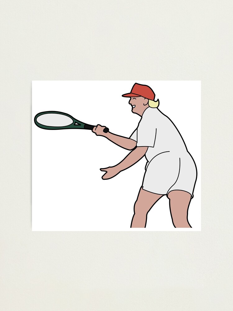 "Thicc Trump playing Tennis" Photographic Print by OscarOliffe | Redbubble