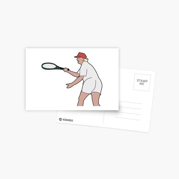 "Thicc Trump playing Tennis" Postcard by Oscar . | Redbubble