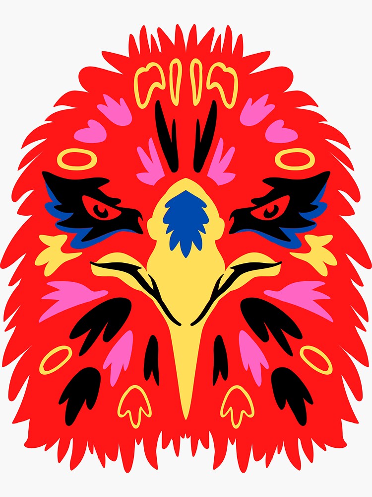 Graphic Angry Eagle Sticker For Sale By Imeshartworks Redbubble