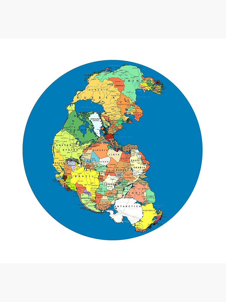 "Pangea Political World Map" Poster by branpurn | Redbubble