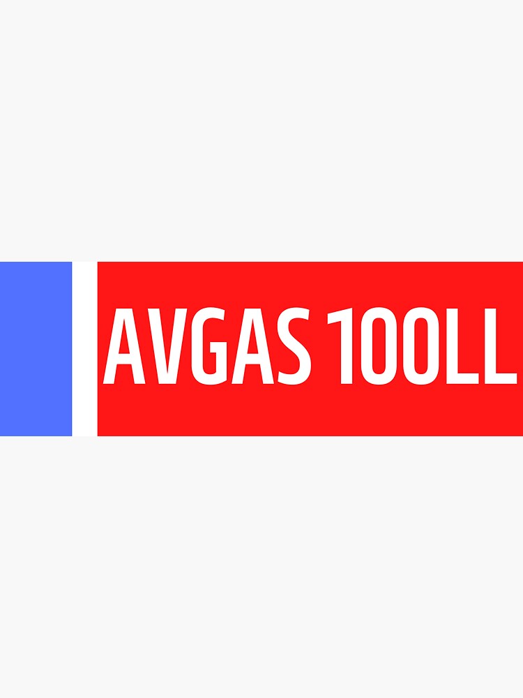 "AVGAS 100LL" Sticker for Sale by flight-apparel | Redbubble