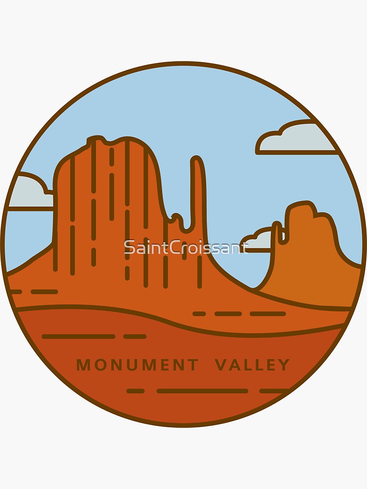 "Monument valley" Sticker for Sale by SaintCroissant | Redbubble