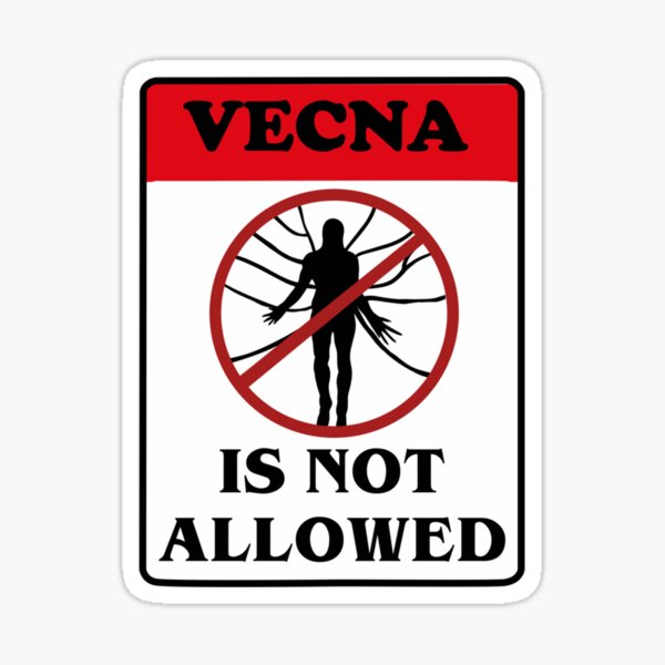 "Not Today Vecna " Sticker for Sale by ElizHeidenreich | Redbubble