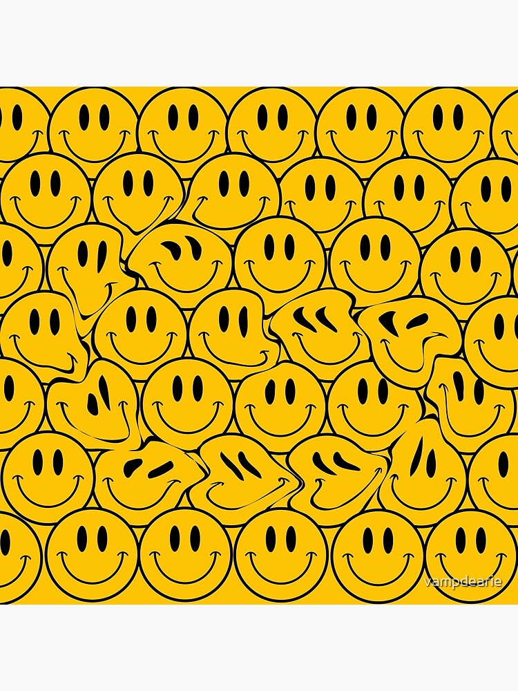 "Distorted Smiley" Poster for Sale by vampdearie | Redbubble