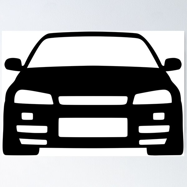 " Nissan Skyline R34 GTR black silhouette" Poster for Sale by ...