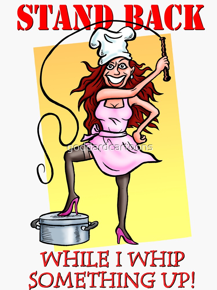 "Whip Something Up" Sticker by goddardcartoons | Redbubble