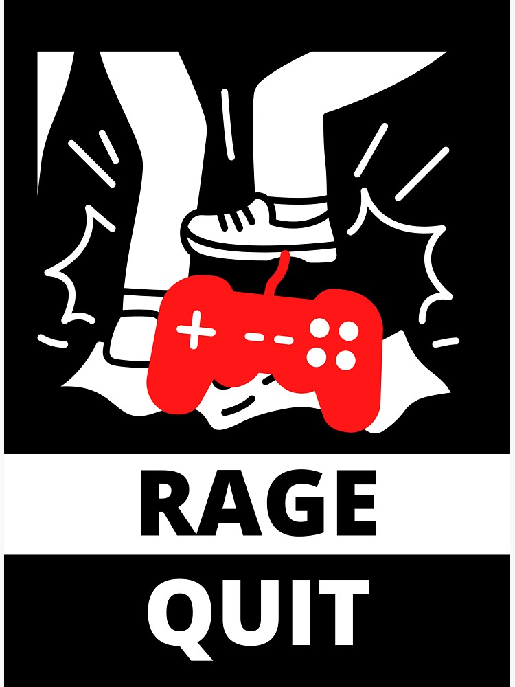"RAGEQUIT controller destroy design for gamers" Sticker for Sale by ...