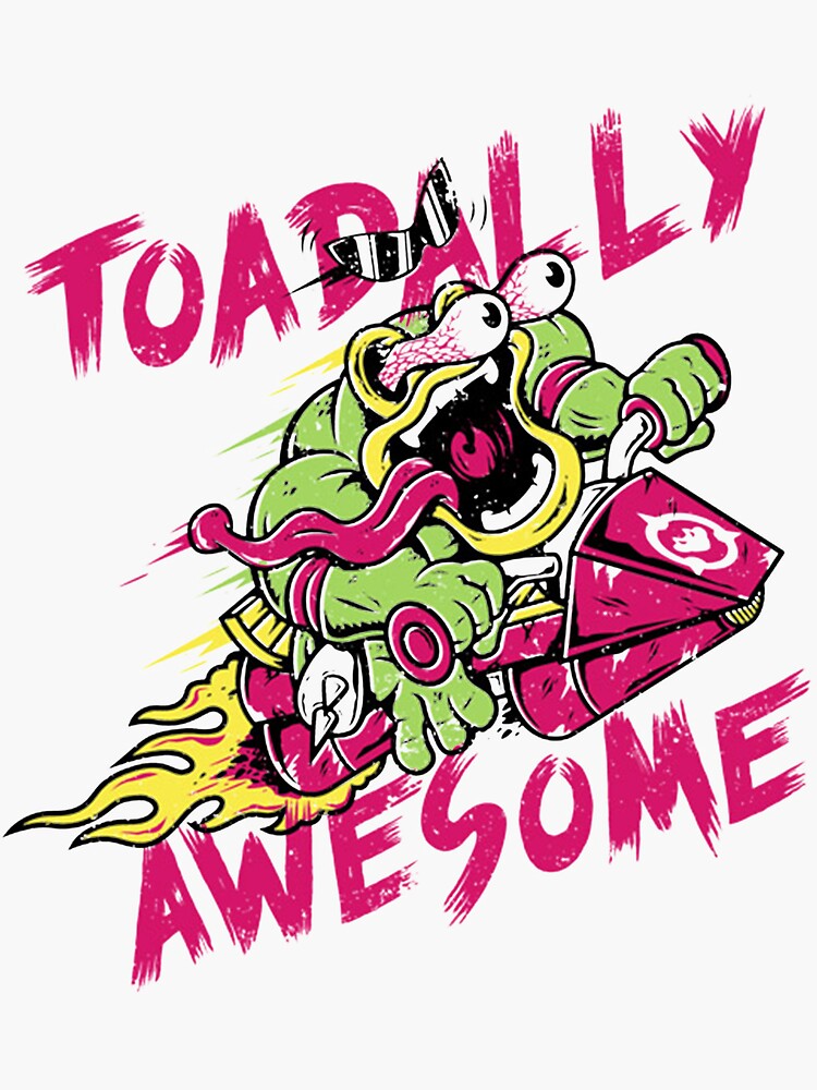 "Toadally Awesome" Sticker for Sale by DankSpaghetti | Redbubble