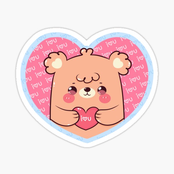 "I Love You " Sticker for Sale by Minidooods | Redbubble