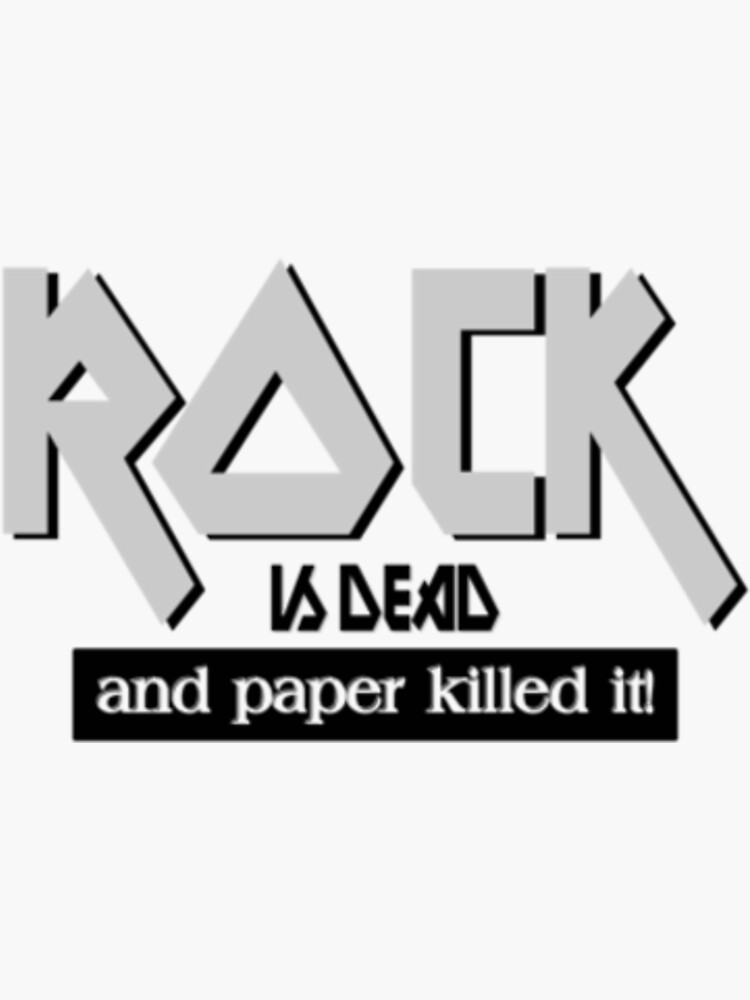 "Rock IS Dead" Sticker for Sale by BorusZlae | Redbubble