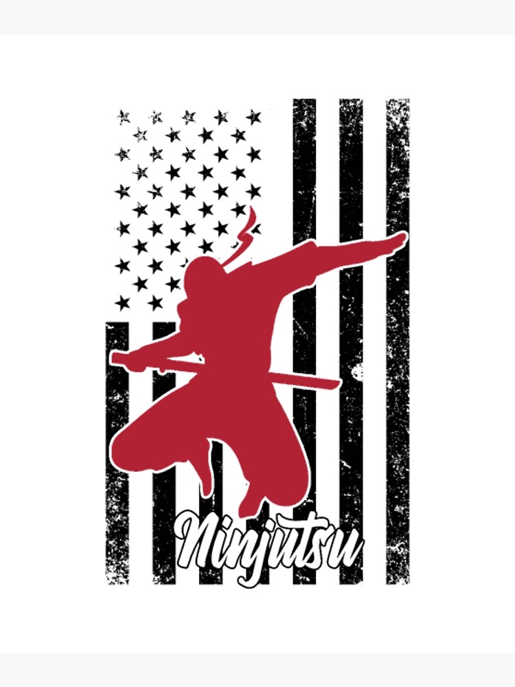 "American Flag Ninjutsu Ninja Fan " Poster for Sale by overthec | Redbubble