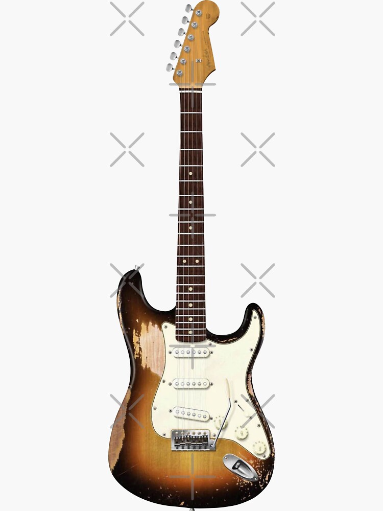 "John Frusciante Stratocaster electric guitar" Sticker for Sale by ...