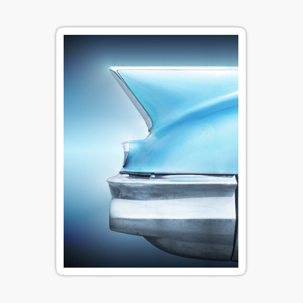 "American classic car Eldorado Seville 1957 tail fin" Sticker for Sale ...