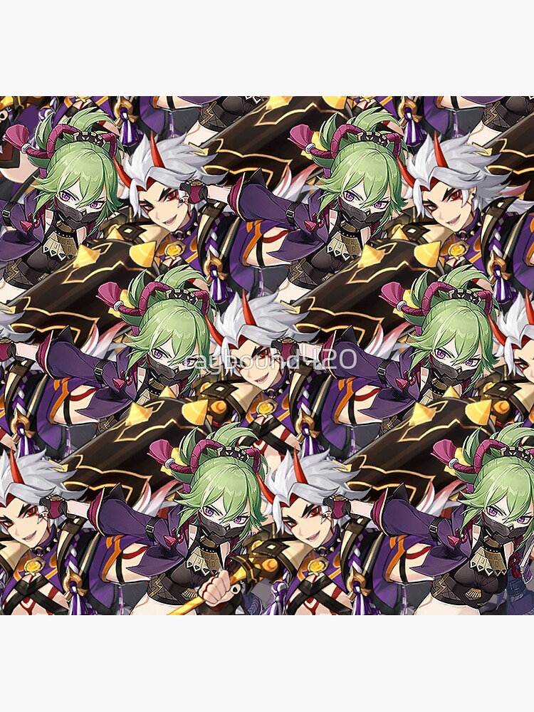 Kuki Shinobuarataki Itto Sticker For Sale By Raybound420 Redbubble