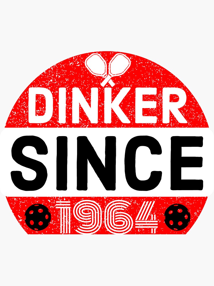 "Red Dinker since 1964" Sticker for Sale by Pickleballcap | Redbubble