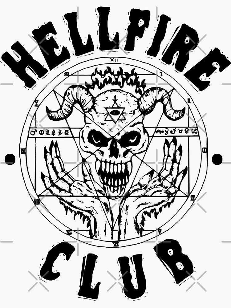"Mens Best Light Blue Hellfire Club Gifts For Movie Fans" Sticker for ...