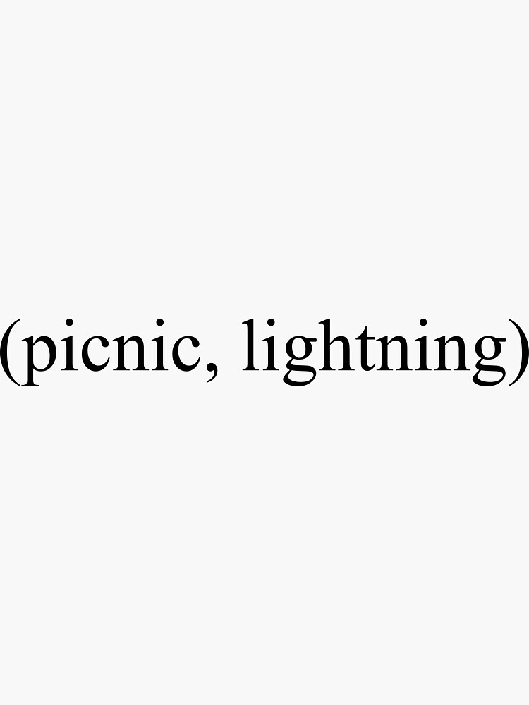 ""Picnic, Lightning" From Nabokov's Lolita" Sticker for Sale by brutal-world | Redbubble