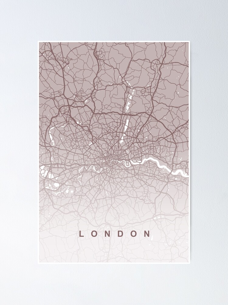 "London Map Art" Poster for Sale by artymaps | Redbubble
