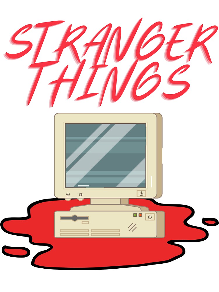 "Stranger things Old computer Sticker" Sticker for Sale by ...