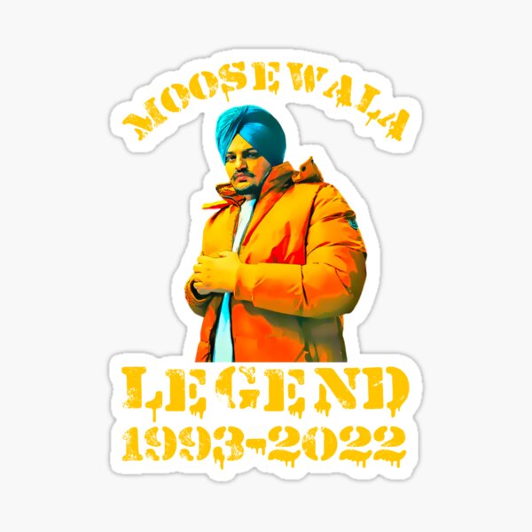 "Moosewala Legend " Sticker for Sale by vpaints | Redbubble