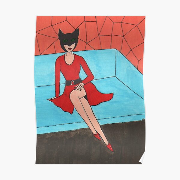 "Lady Cat" Poster for Sale by Cat-Igrun | Redbubble