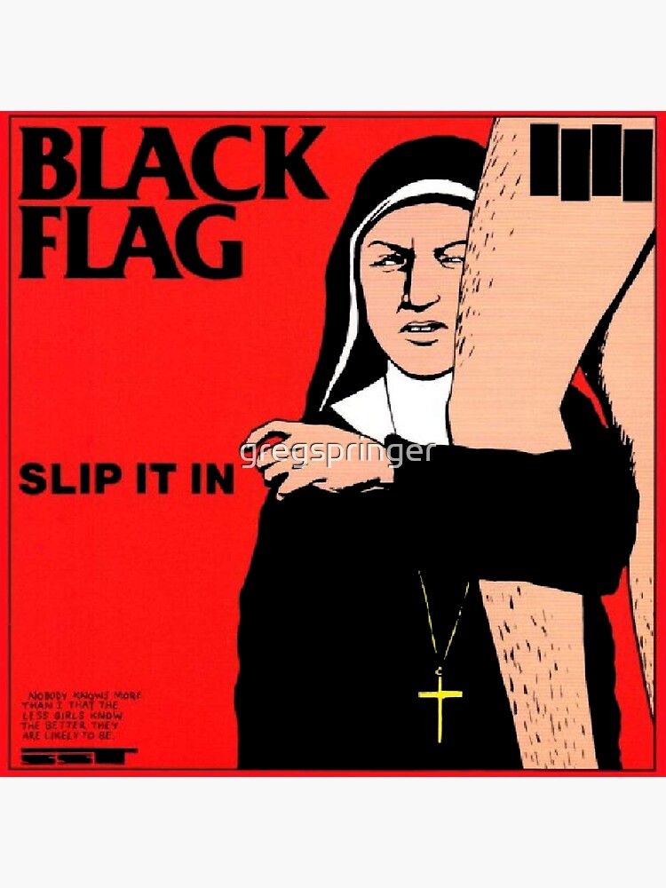 "Slip It In Black Logo and Flag" Sticker for Sale by gregspringer ...