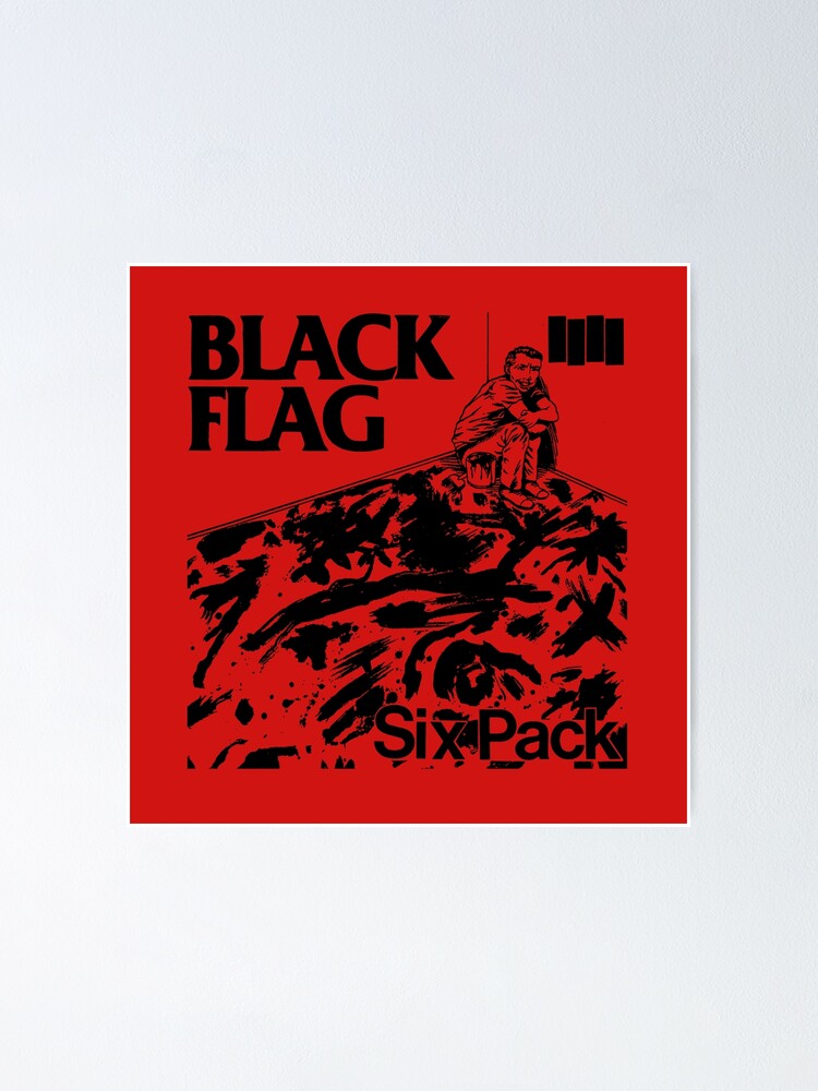 "six pack Black Logo and Flag" Poster for Sale by gregspringer | Redbubble