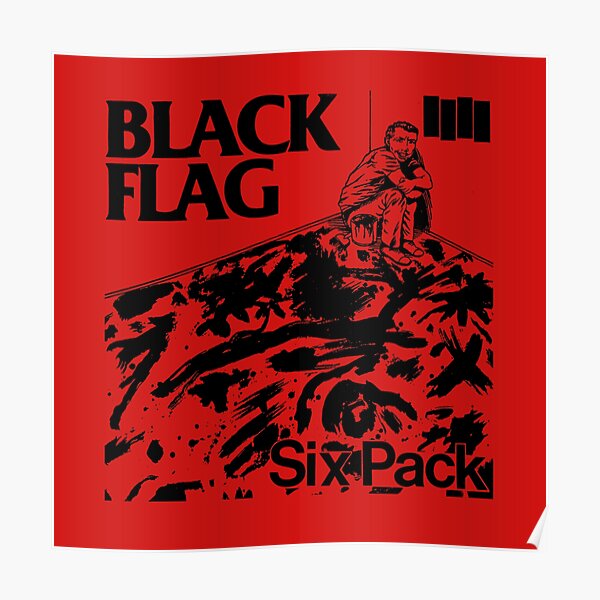 "six pack Black Logo and Flag" Poster for Sale by gregspringer | Redbubble