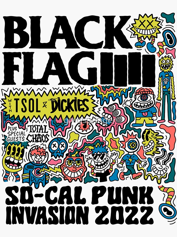"invasion Black and Flag" Sticker for Sale by gregspringer | Redbubble