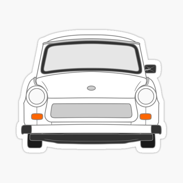 "Trabant 601 front colored" Sticker for Sale by EdimDesign | Redbubble