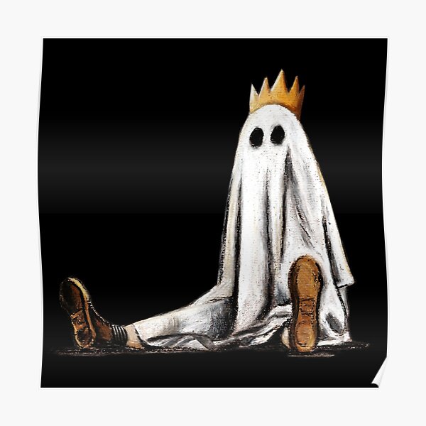 "Ghost with Crown" Poster for Sale by ravenweek | Redbubble