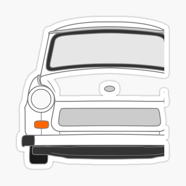 "Trabant 601 front colored" Sticker for Sale by EdimDesign | Redbubble