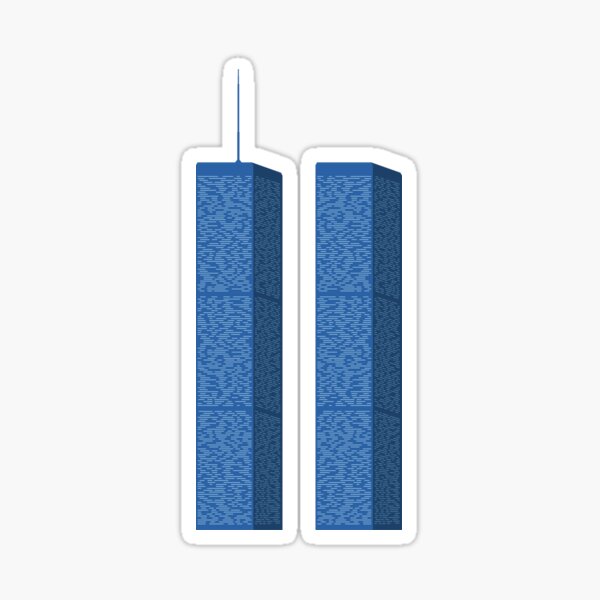 "The twin towers" Sticker for Sale by Patternosa | Redbubble