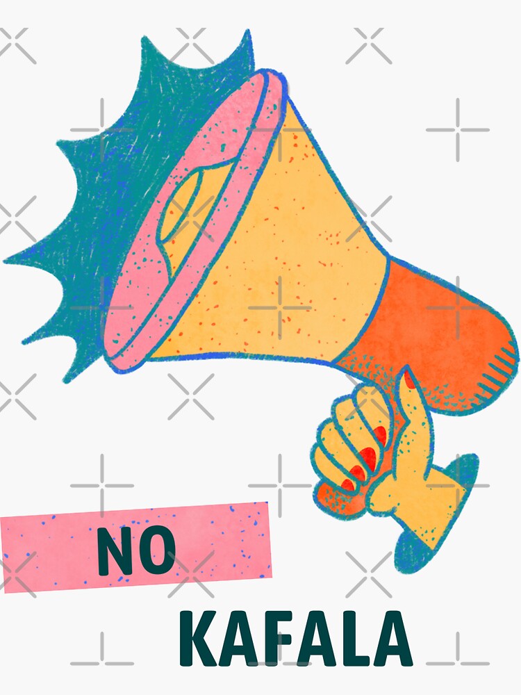 "No Kafala System Protest Design" Sticker for Sale by lordyswiss ...