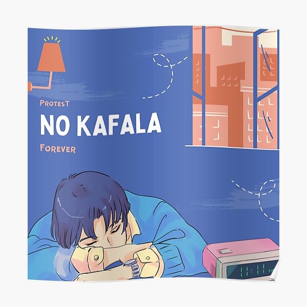 "No Kafala System Protest Design Blue Version" Poster for Sale by ...